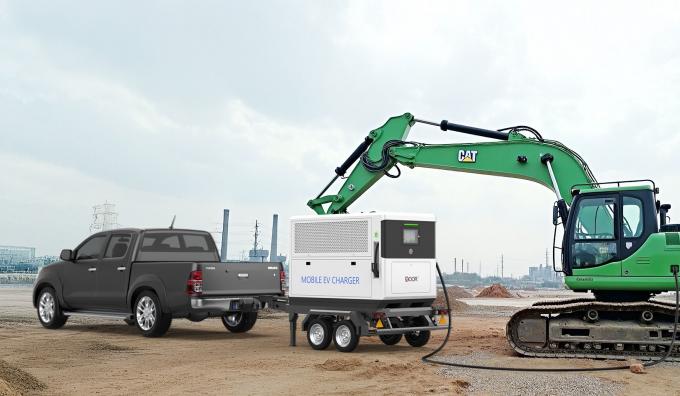 Mobile EV Charging Trailer with AC & DC Fast Charging for Construction ...